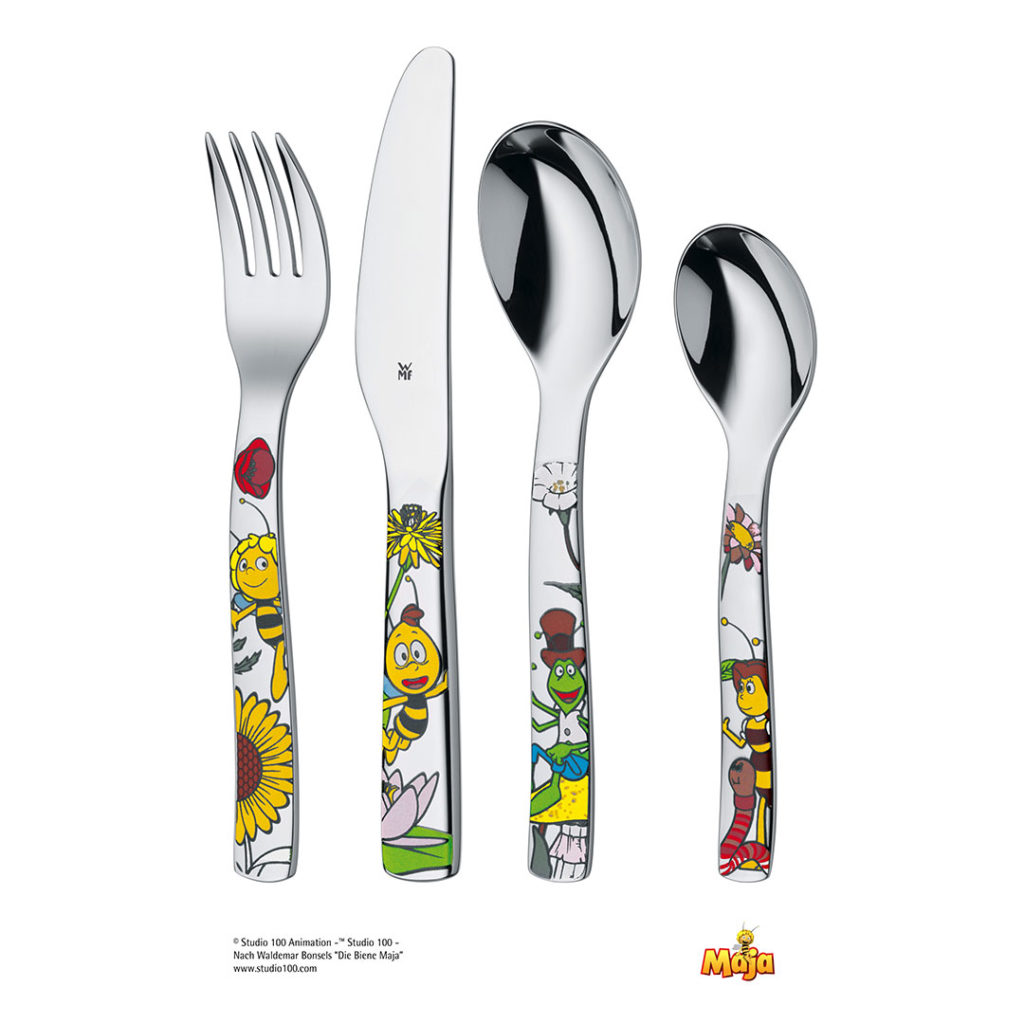 WMF Biene Maja Kinderbesteck-Set, 4-teilig - WMF